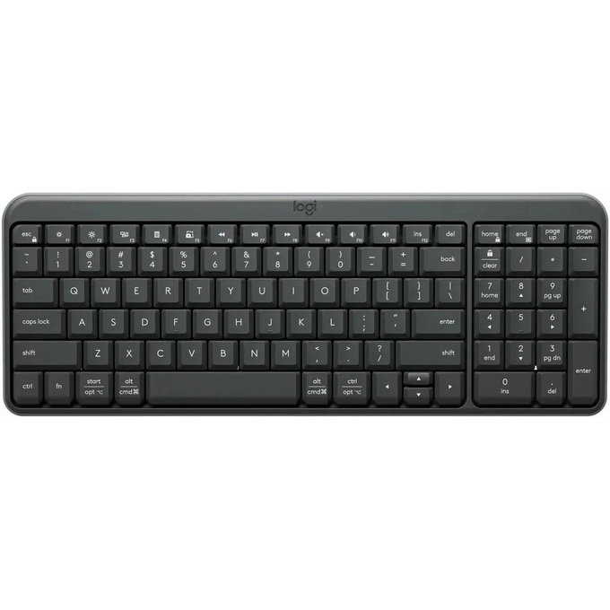 Клавиатура Logitech K250 графитовый (920-013452), Графитовый (Graphite), Мембранная, тонкая (slim), 380 г