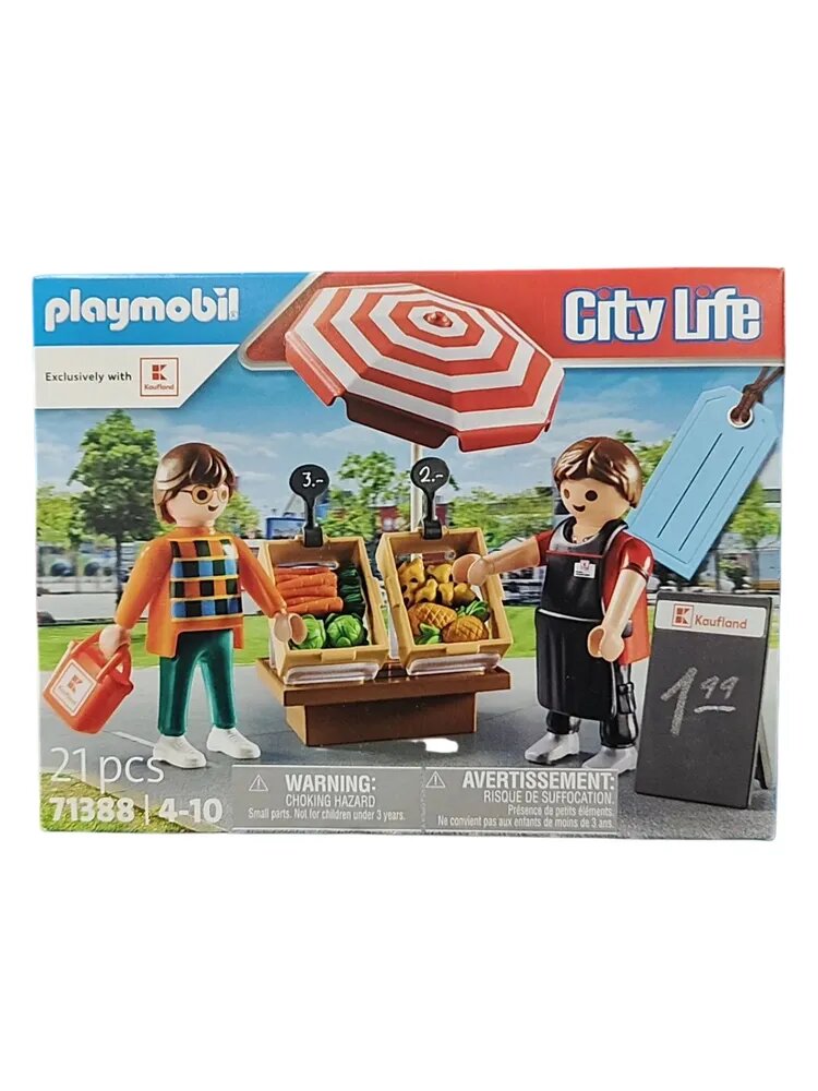 Playmobil-Мир Моби: Полки супермаркетов-фруктовые киоски-71388