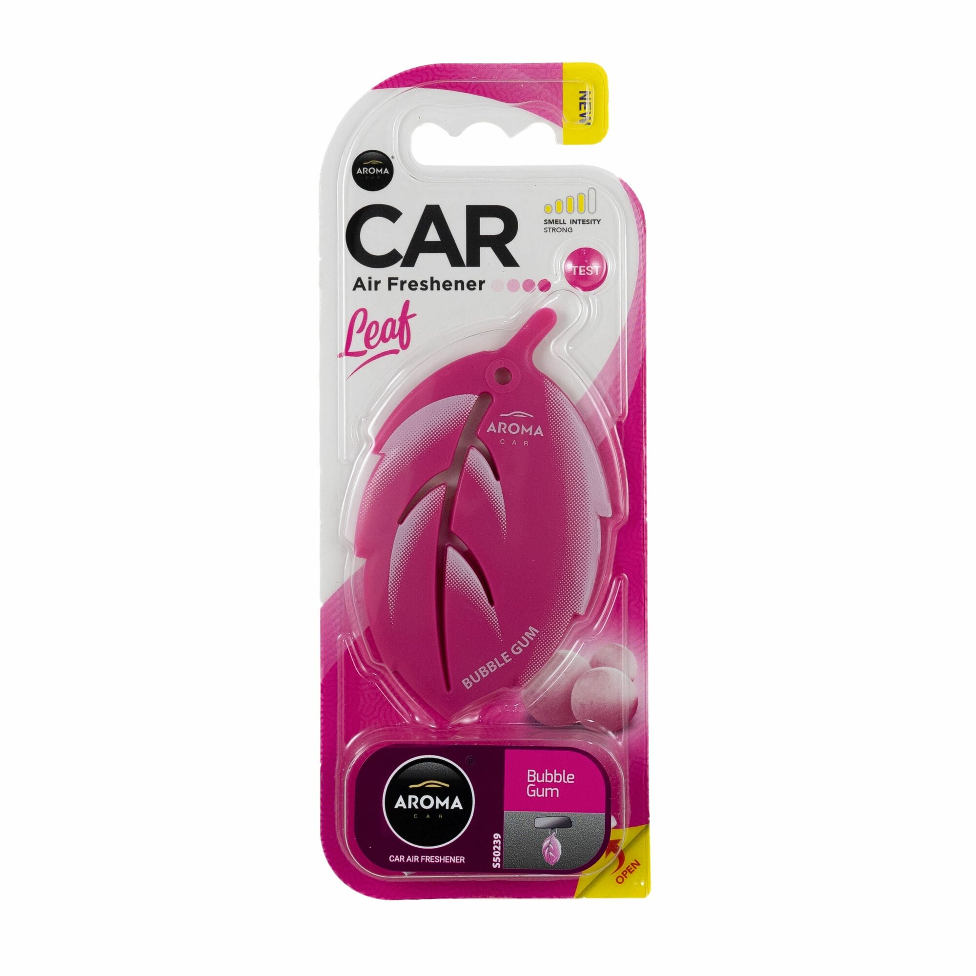 Ароматизатор подвес фигурный "Leaf 3D (Polymers)" пластик Bubble Gum (Aroma Car)