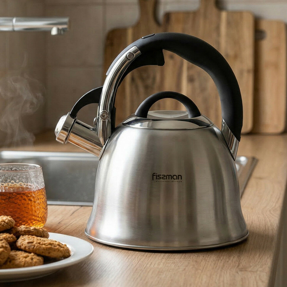 5892 FISSMAN Чайник для кипячения воды VEDA 1,2л (нерж. сталь)