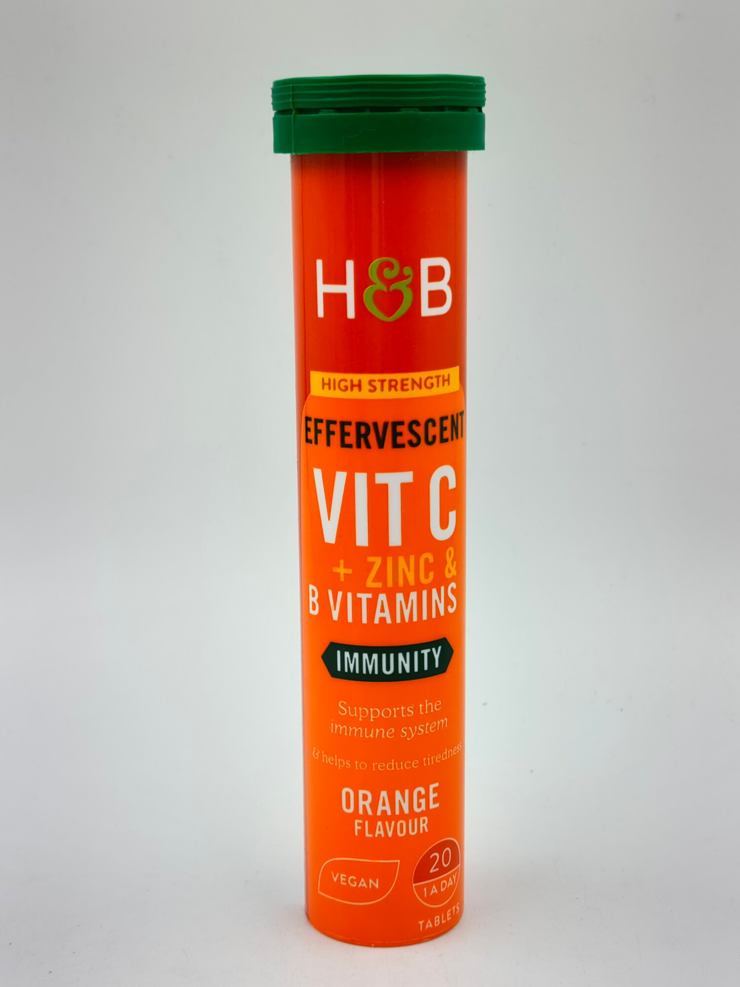 Holland & Barrett Vit C + Zink & B, Витамин С-цинк-В, 60 шипучих таблеток с апельсиновым вкусом (из Литвы)