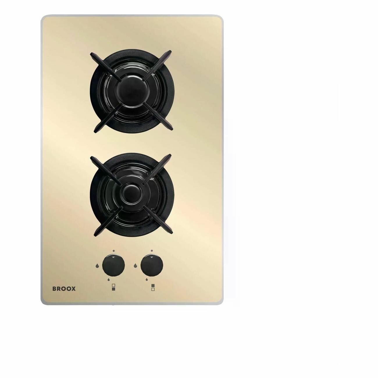 Встраиваемая газовая панель независимая BROOX GR0260G00, кремовая