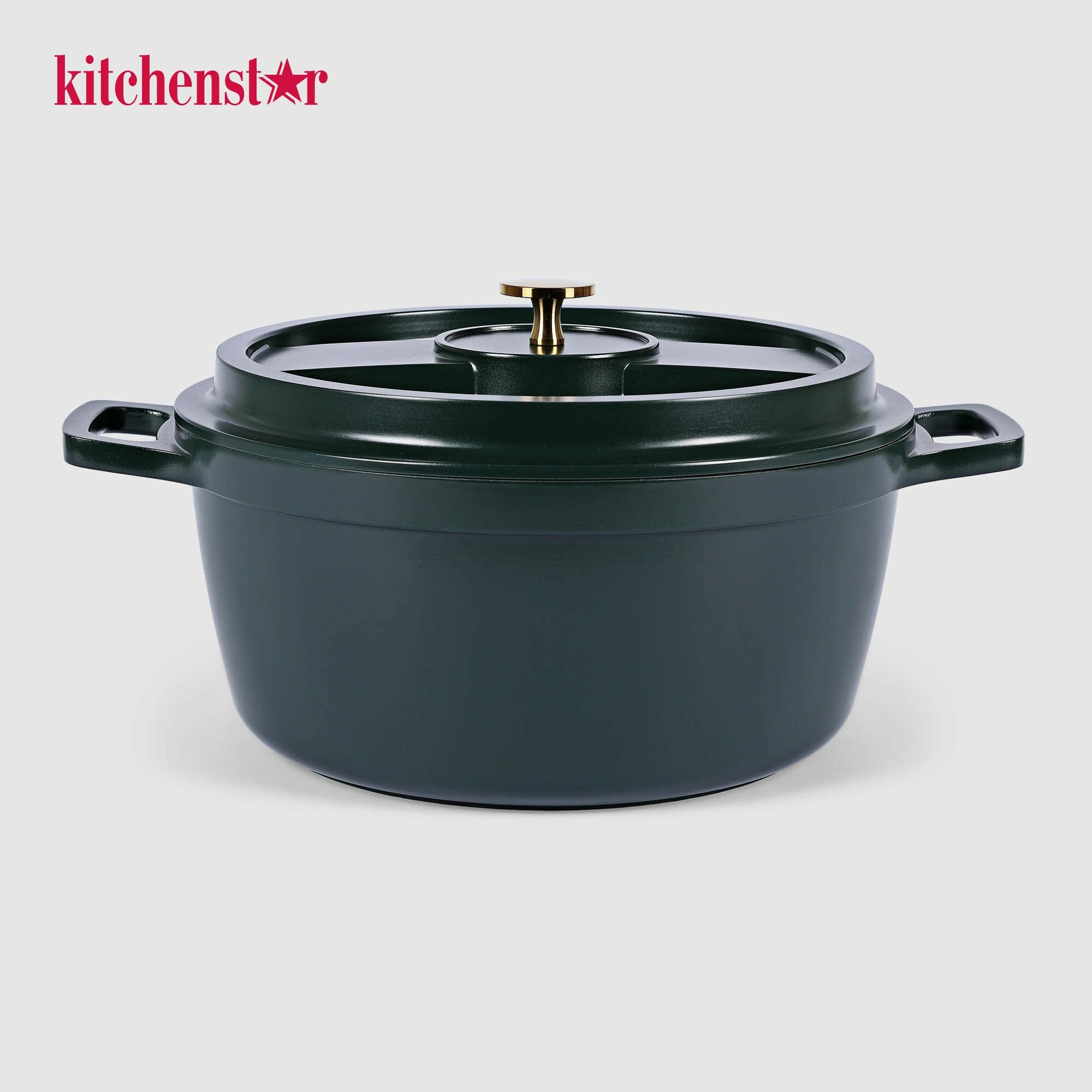Кастрюля с крышкой для индукционных плит Kitchenstar Magna 28 см, 7 л