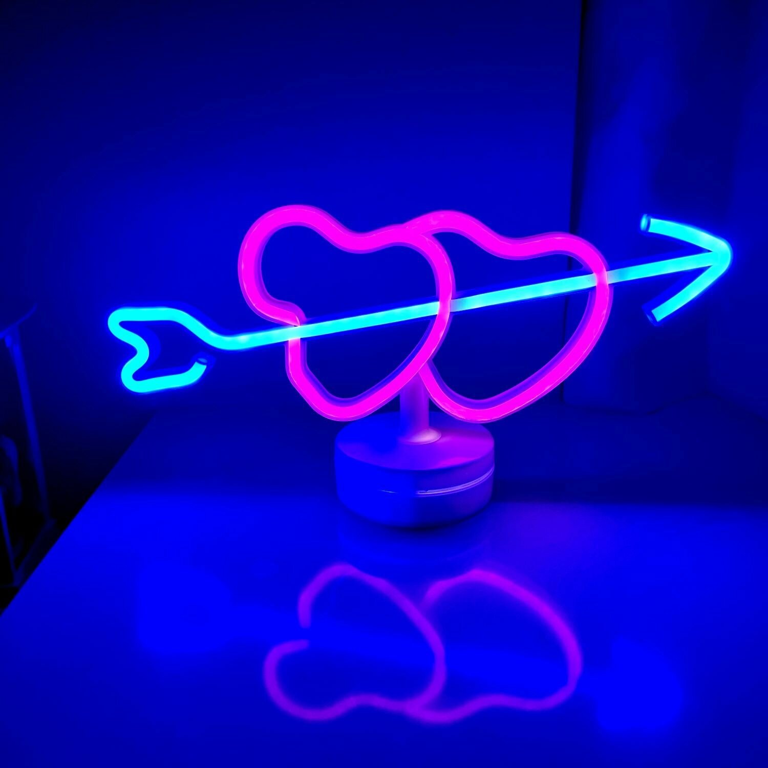 Светодиодный свет Романтическая атмосфера Неоновые настольные декоративные огни Ins Red Bar Игровой стол