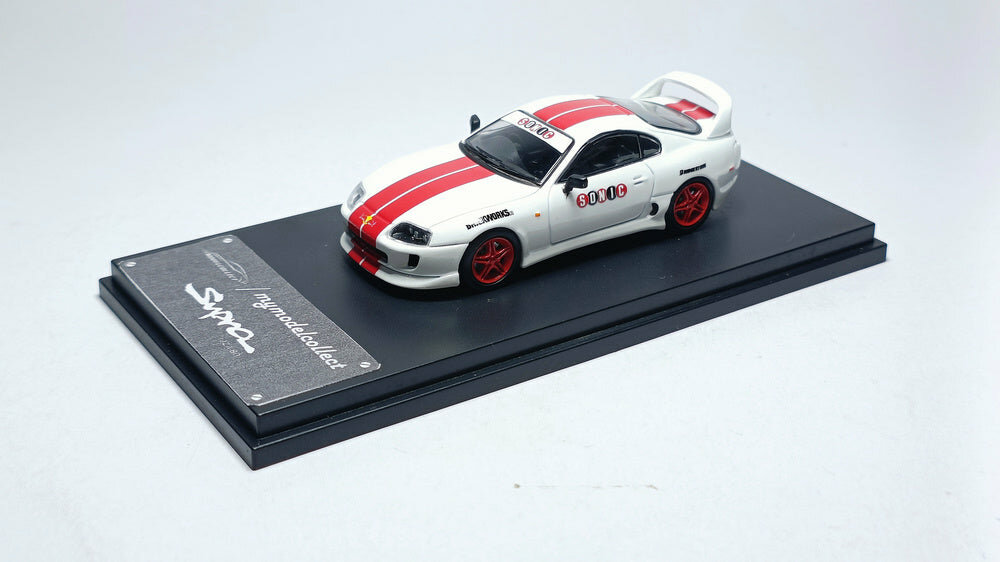 Коллекционная машинка Model Collect 1:64 Toyota Supra RZ Mk4 A80 (JZA80) Bomex V1 White