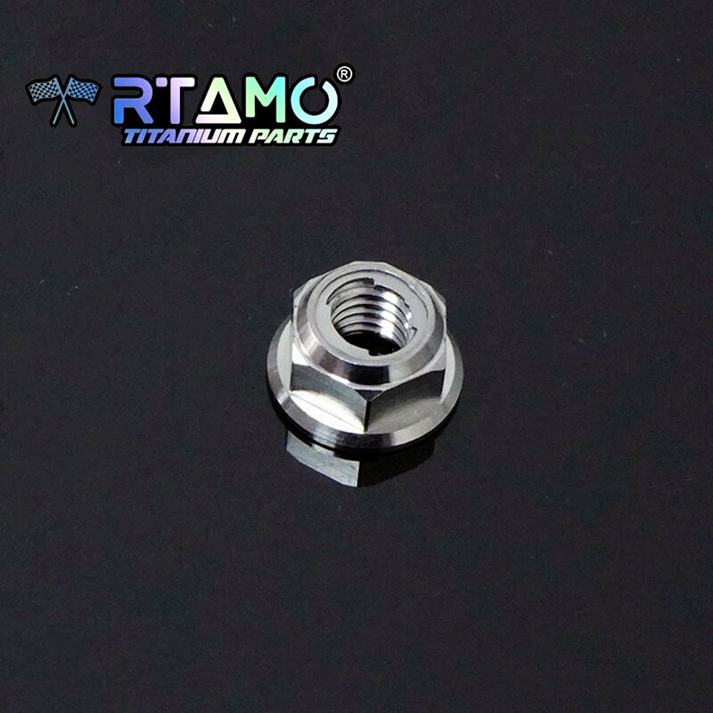 Титановая фланцевая гайка RTAMO M5 M6 M8, металлическая стопорная гайка для модификации мотоцикла и велосипеда (1 шт.)