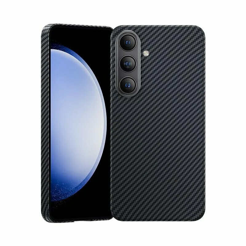Магнитный Защитный чехол из натурального углеродного волокна для Samsung Galaxy S24