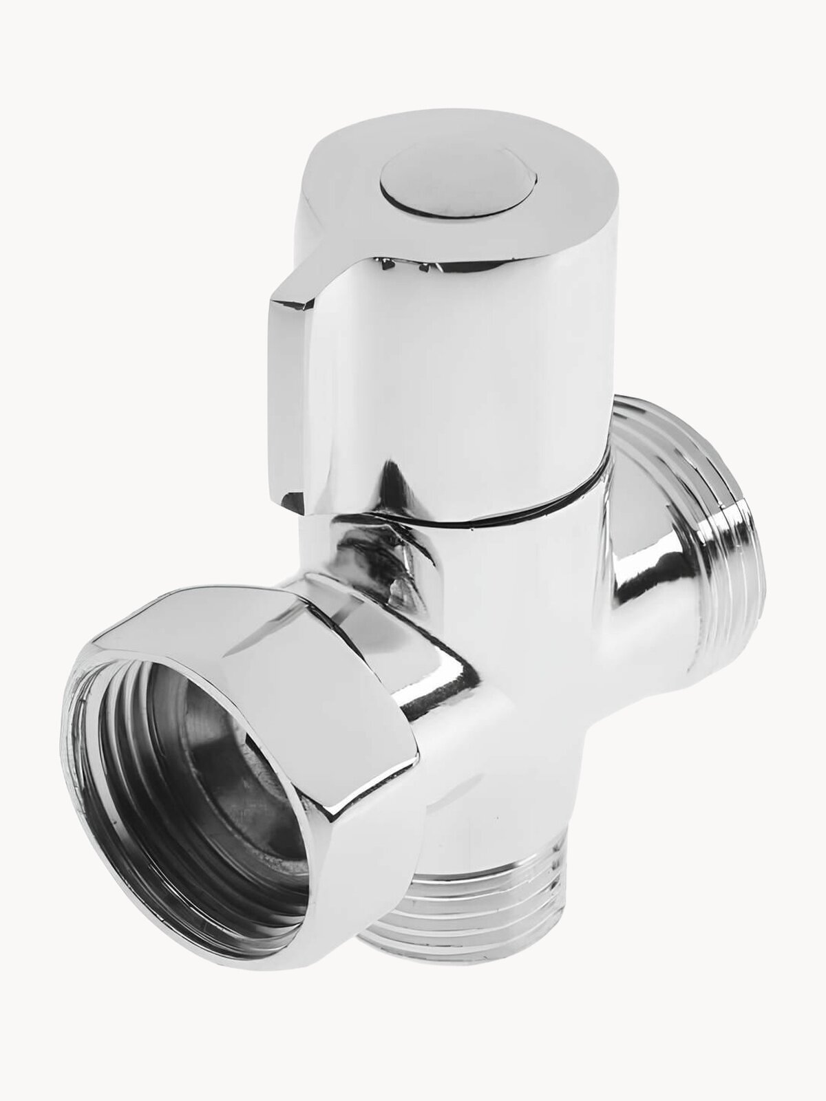 Дивертор Do.Korona, латунь, хром, универсальный, 3/4", 1/2", 70x60x25 мм