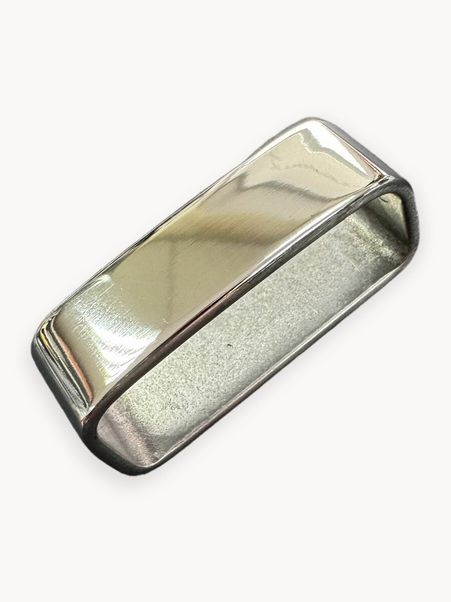 Тренчик для ремня, полированный, нержавейка, 35 мм