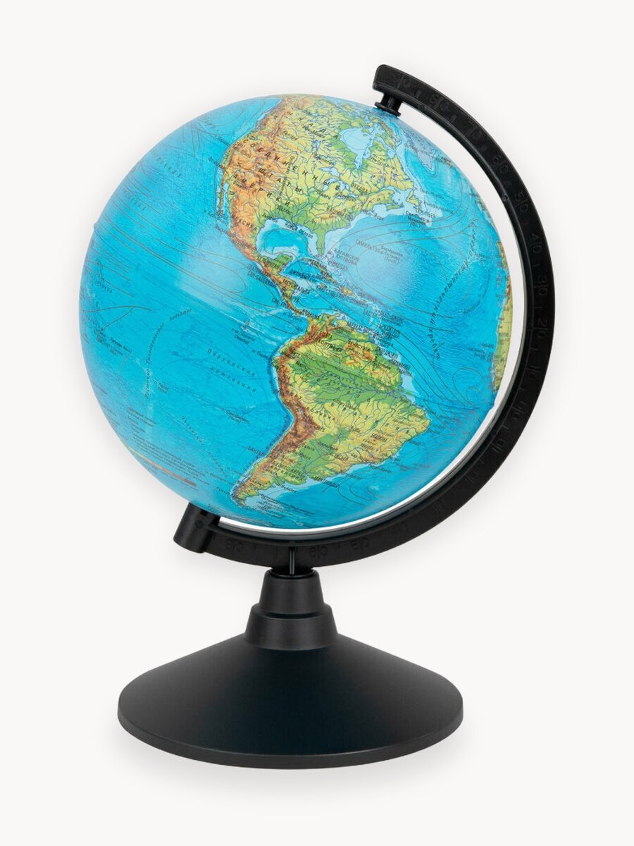 Глобус физический детский для школы, диаметр 21 см, Globen Классик, 454419
