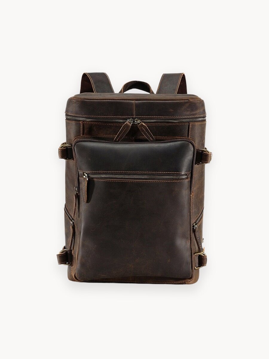Рюкзак JOYIR Crazy Horse, натуральная кожа, 20 л, коричневый
