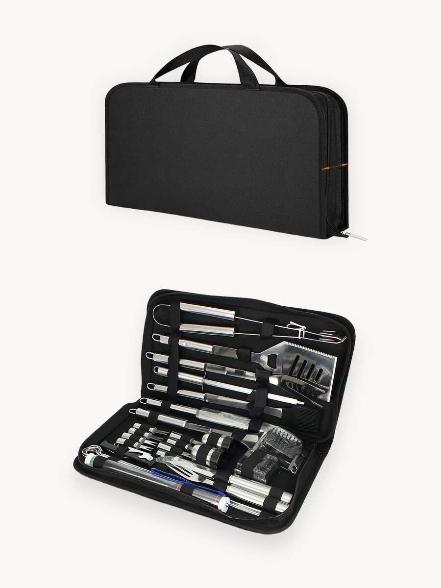 Набор для барбекю и гриля 31 предметов, из нержавеющей стали