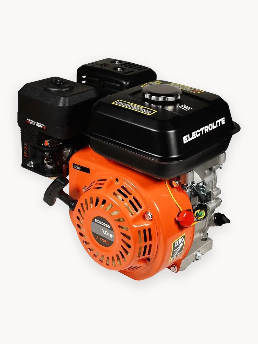 Бензиновый двигатель ELECTROLITE LT 170F/S (7 л. с, Вал 20 мм)