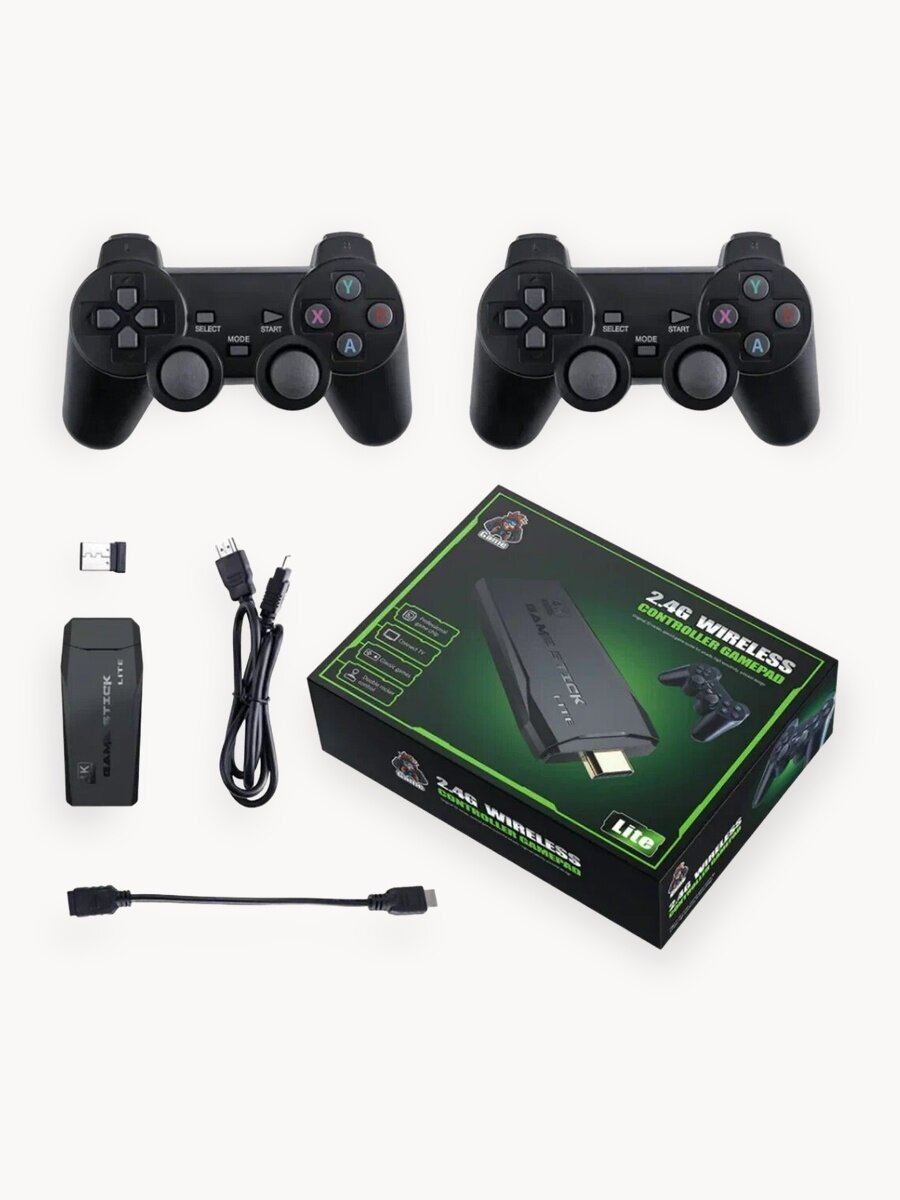 Игровая приставка, 64gb, черный, (game stick64)