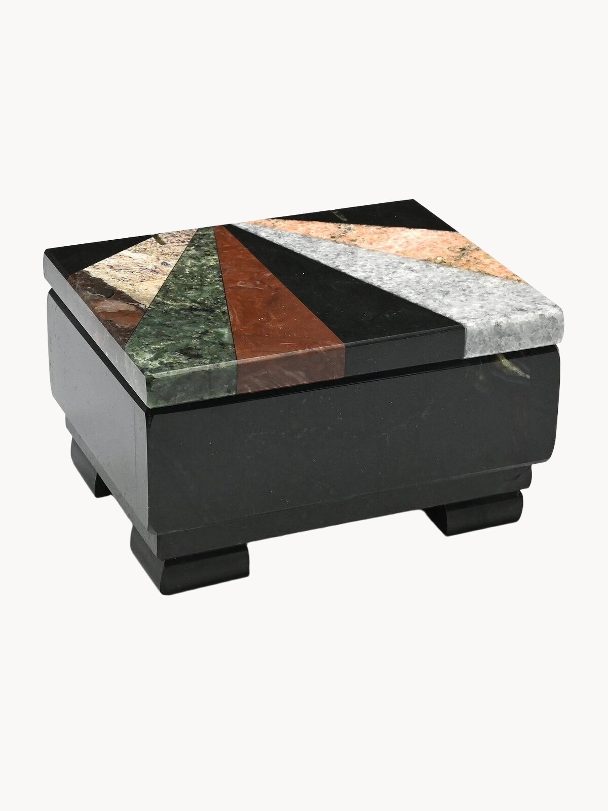 Ларец из змеевика "Мозаика луч" 120*85*65мм .