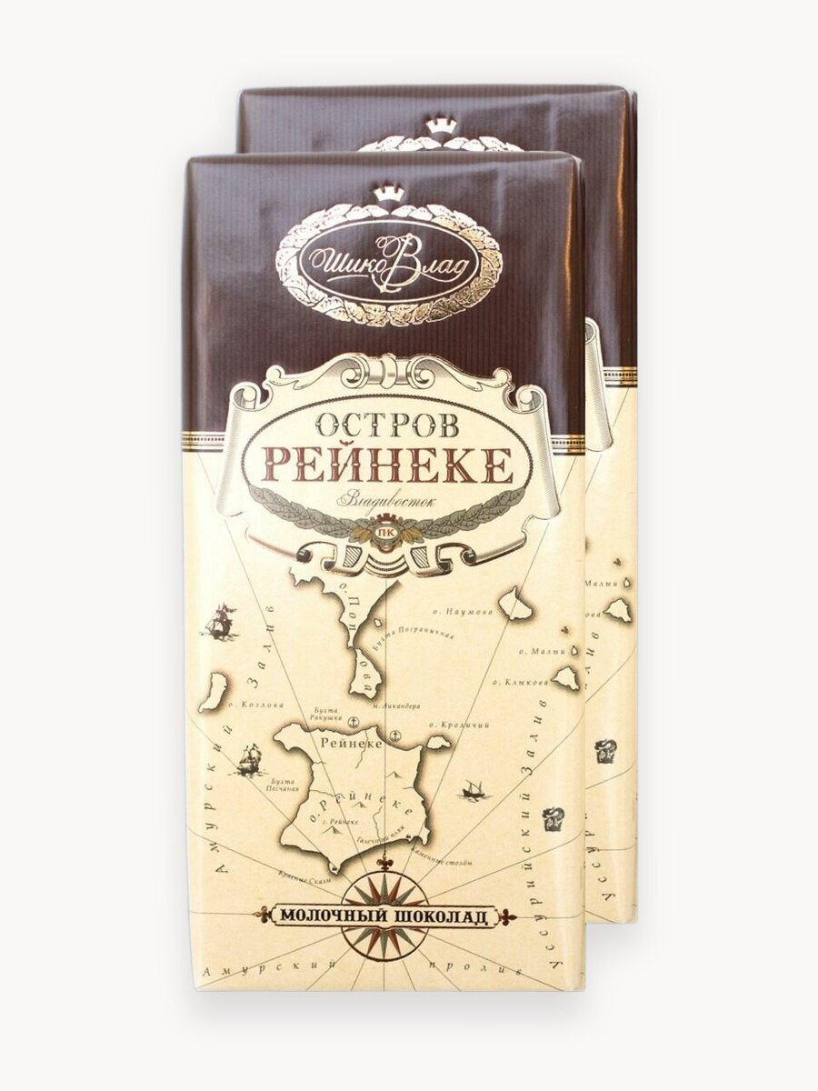 Шоколад молочный Остров Рейнеке большая шоколадка настоящий плиточный подарочный набор 2 шт по 160 грамм (итого 320 гр)