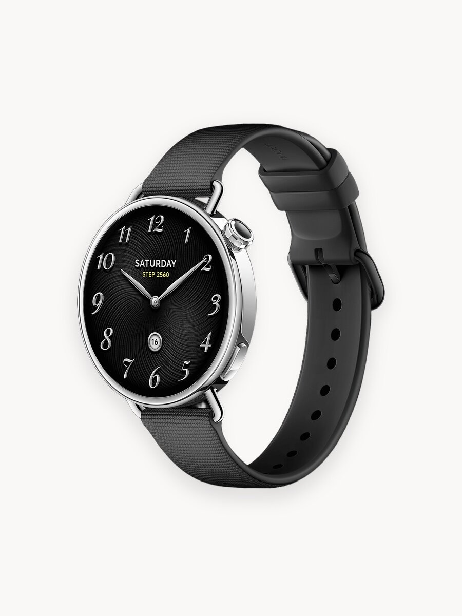 Смарт-часы Xiaomi Watch S4 Fluororubber Strap, 41 мм, черные