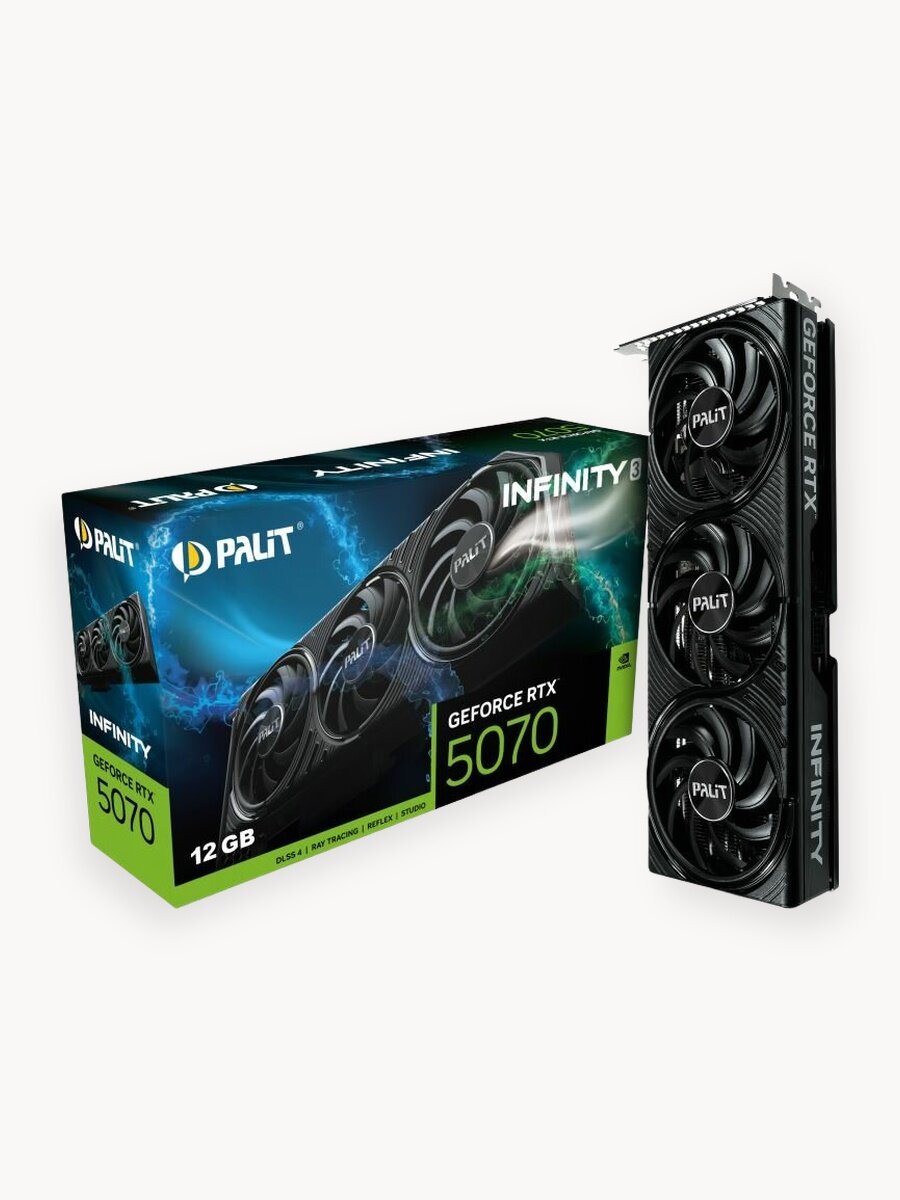 Видеокарта PALIT GeForce RTX 5070 Infinity 3 12GB (NE75070019K9-GB2050S)