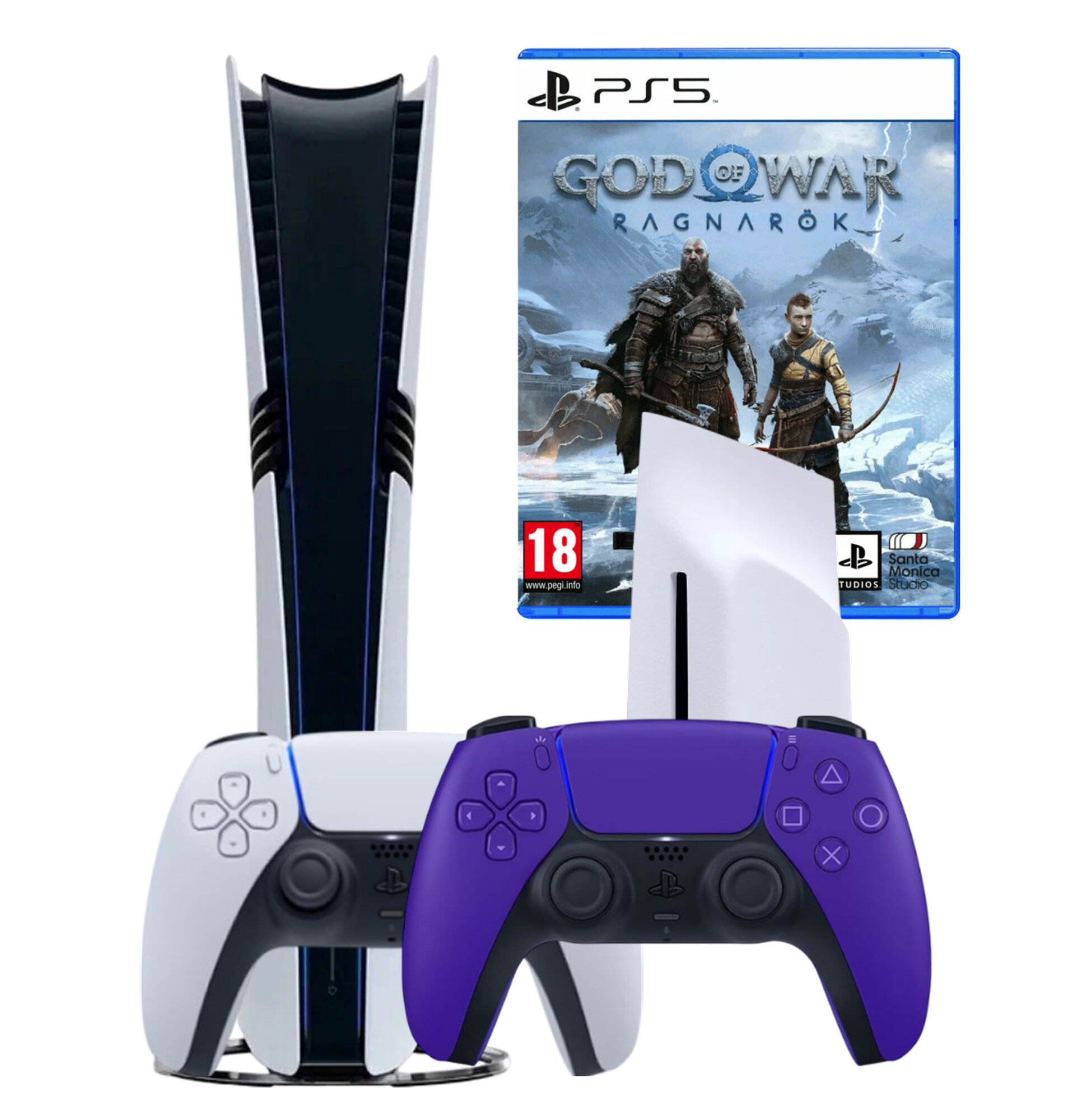 Игровая приставка PS5 Pro+ игра God of War+Purple