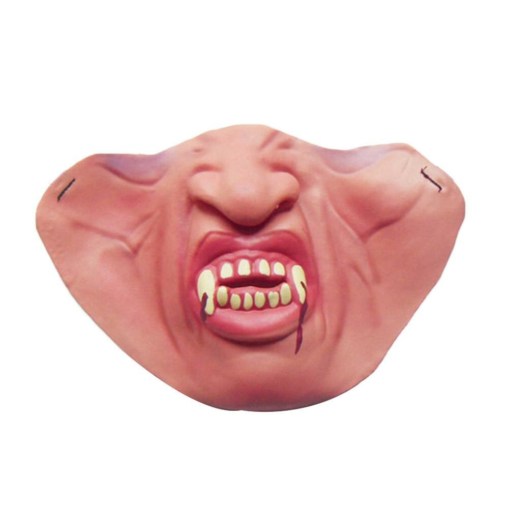 Маска клоуна полумаска смешная, латексная маска на Хэллоуин, карнавал, вечеринку, розыгрыш