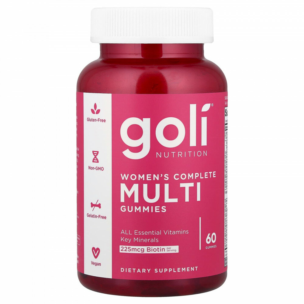 Goli Nutrition, Комплексные мультивитамины для женщин, 60 жевательных таблеток