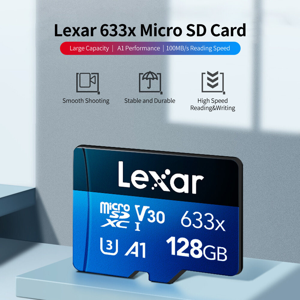Lexar 633x 32 ГБ TF карта Высокопроизводительная карта Micro SD Class10 U1 A1 V10 высокоскоростная TF карта для телефона камеры видеорегистратора