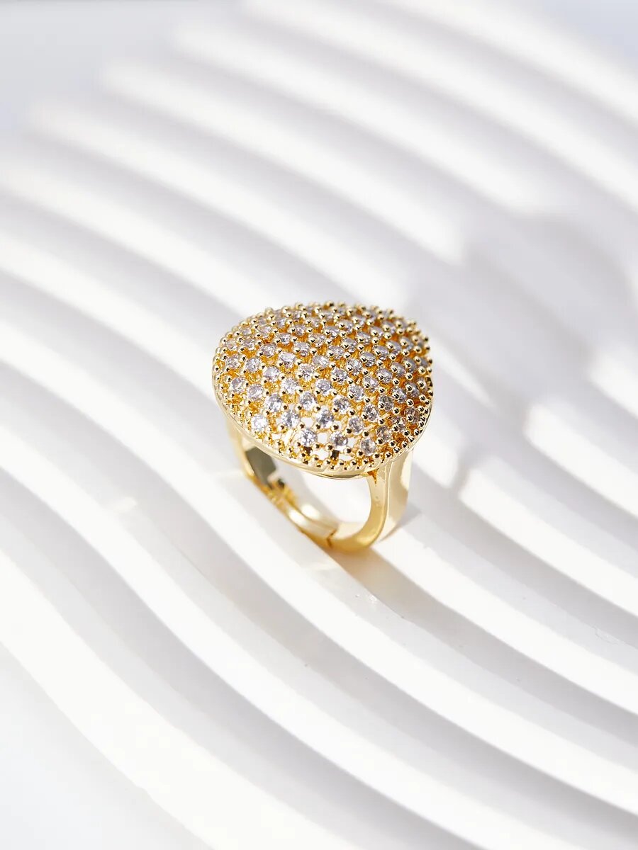 Кольцо, кристалл, циркон, кристаллы Swarovski, фианит