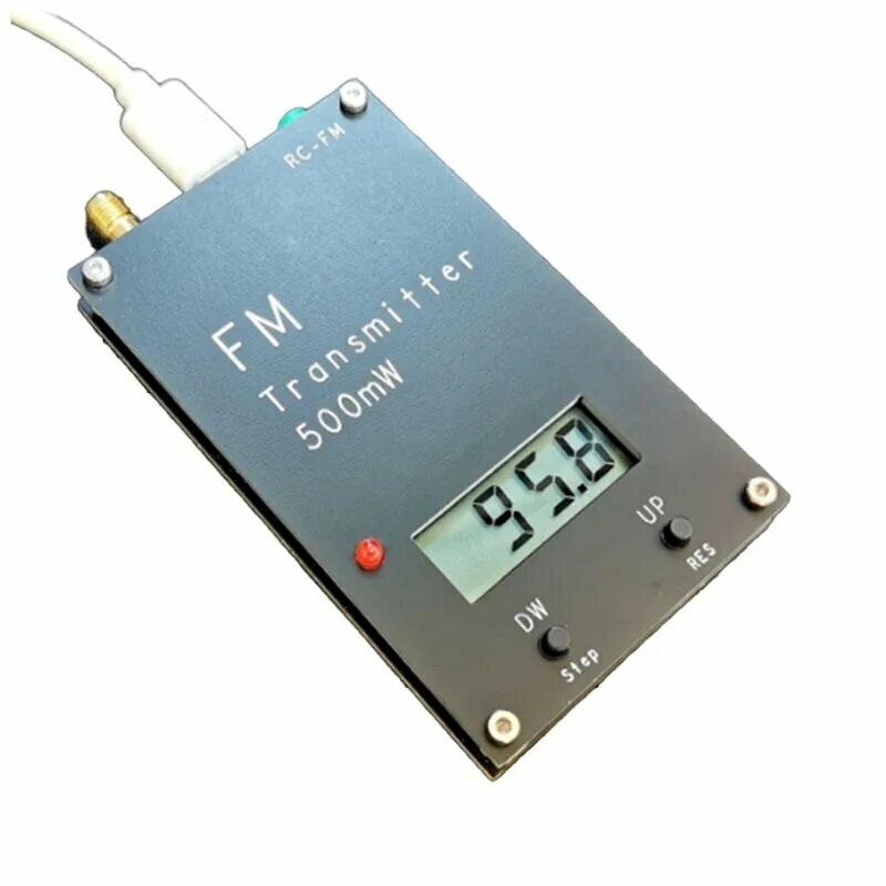 2000M 0,5 Вт FM-передатчик Стерео цифровой светодиодный дисплей Частота 88M-108MHz для кампуса Radio Broadcast
