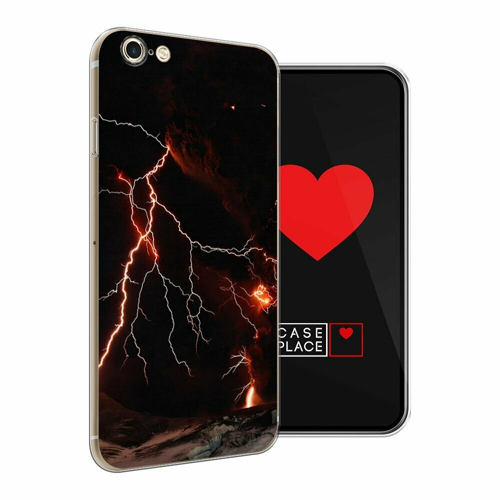 Чехол на Apple iPhone 6 Plus/6S Plus / Айфон 6 Плюс/Айфон 6С Плюс с принтом "Молния 4" — фото 1