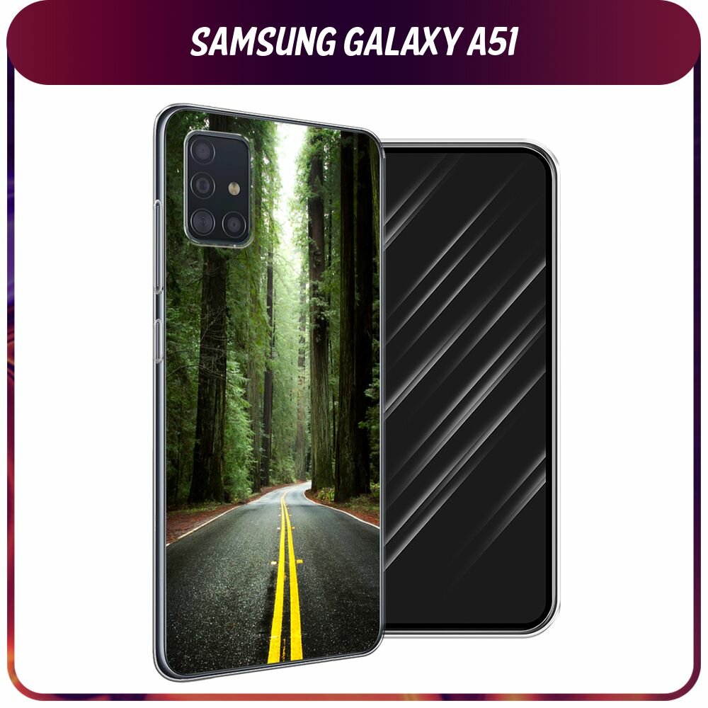 Чехол на Samsung Galaxy A51 / Самсунг Гэлакси А51 с принтом "Лес 17"