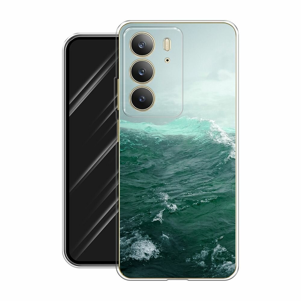 Силиконовый чехол на Realme C75 4G / Реалми C75 4G с принтом "Волны 12" — фото 1