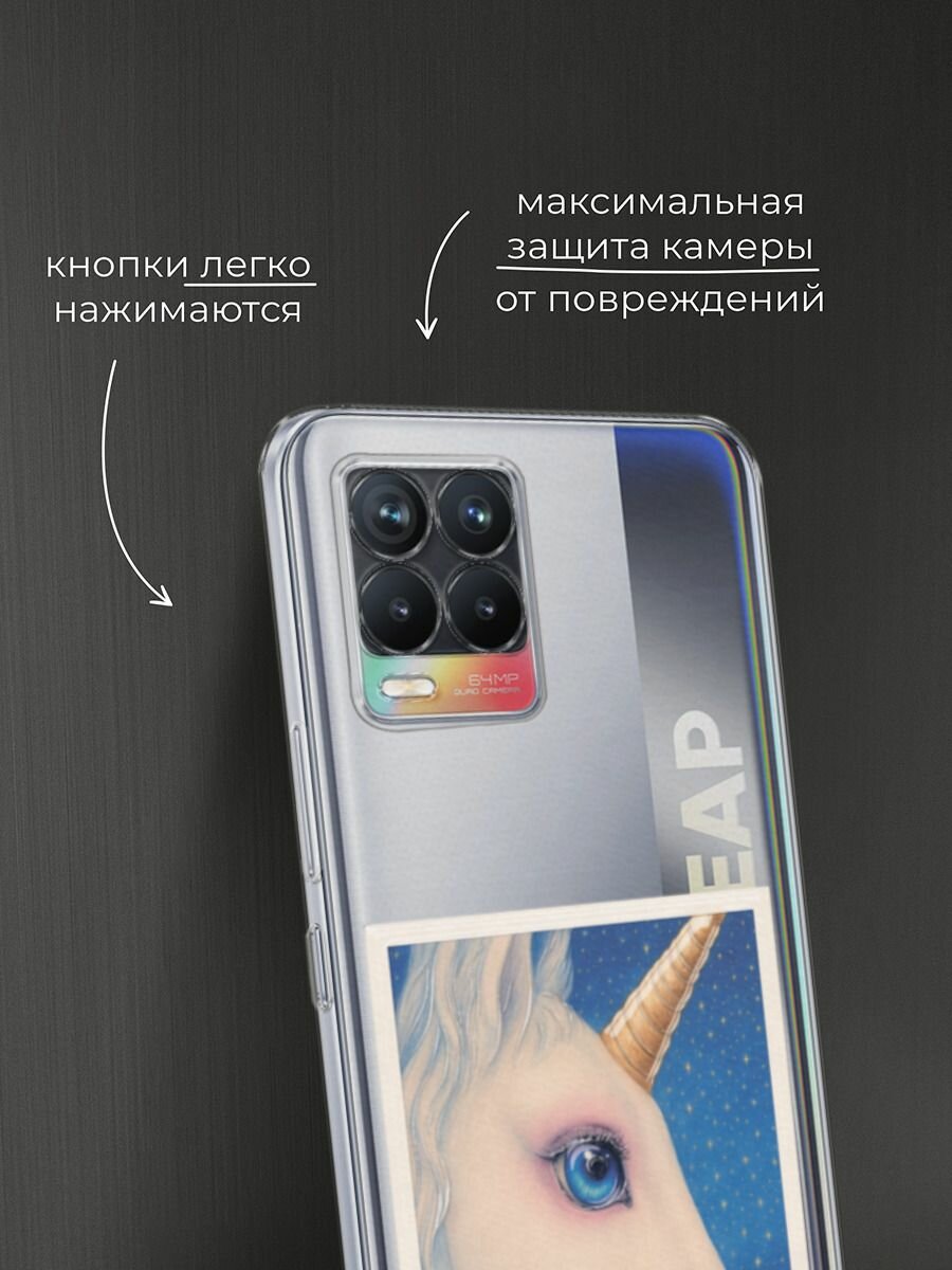 Чехол на Realme 8/8 Pro / Реалми 8/8 Про с принтом "Глаз единорога" — фото 1