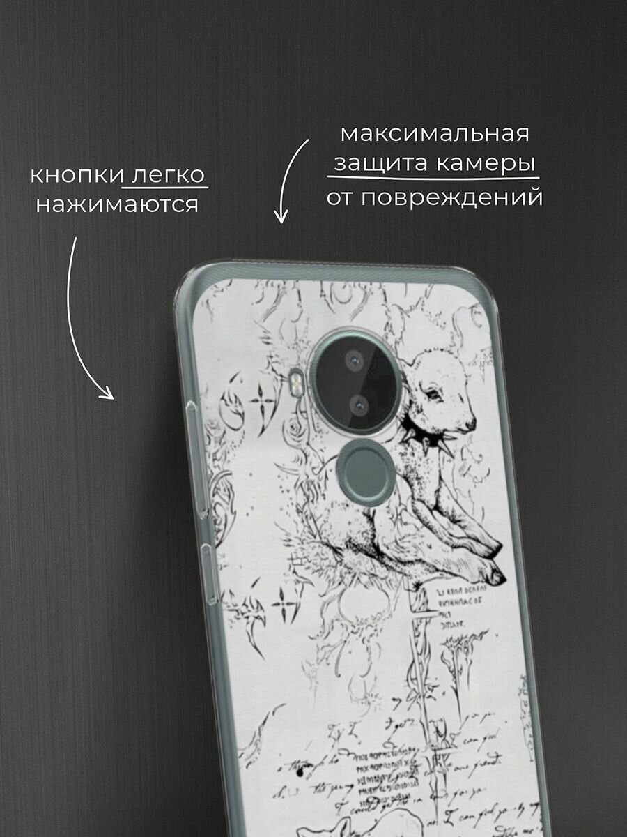 Чехол на Nokia C30 / Нокия C30 с принтом "Готический ягненок" — фото 1