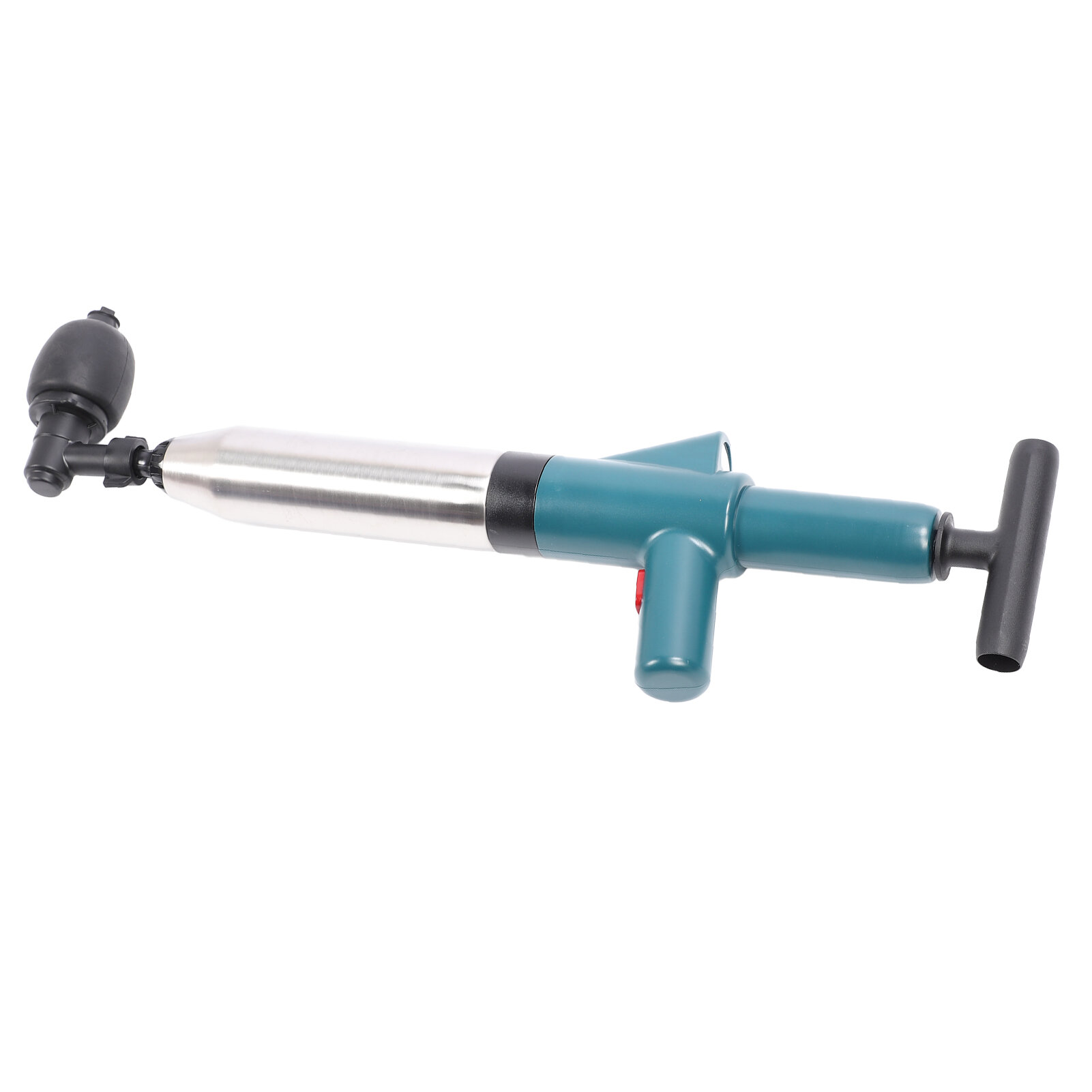 Туалетный вантуз высокого давления для прочистки сливного отверстия из нержавеющей стали для удаления засоров в ванной комнате, душе, кухне, засоренных трубах, зеленый