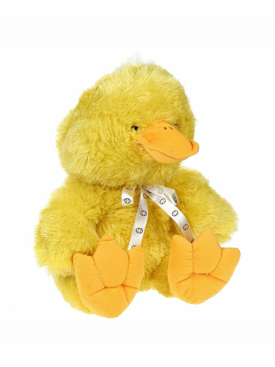 Мягкая игрушка Magic Bear Toys Утка желтая сидит, 35 см