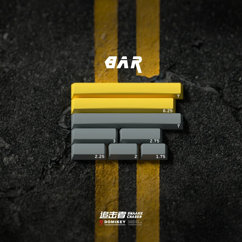 Механическая клавиатура Domikey Chaser Черный ABS 104 клавиш, Chaser Spacebar x1