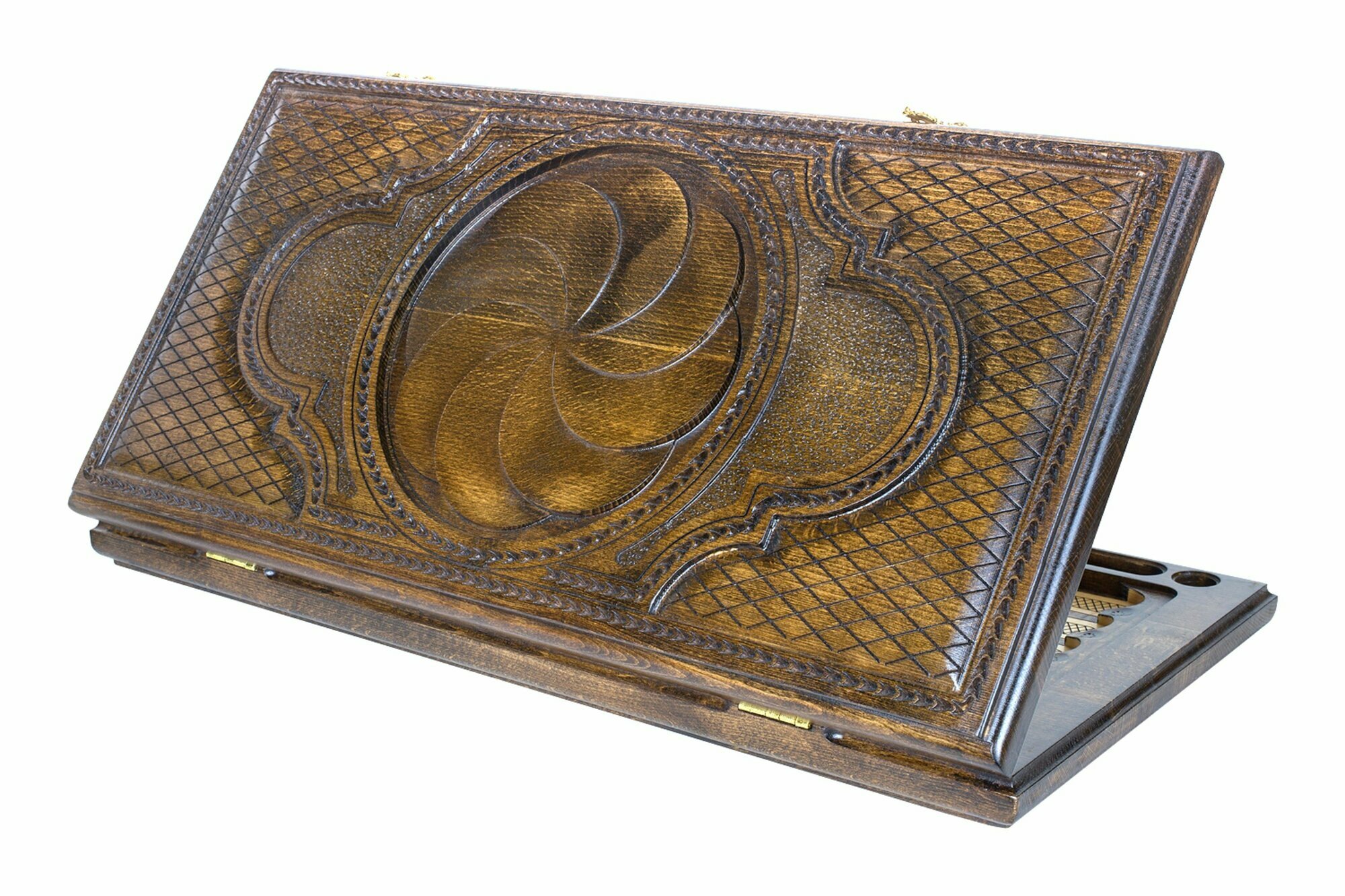 Нарды резные Бесконечность 60, Mkhitaryan подарочные большие деревянные из бука резаные / 60х60 / армянские