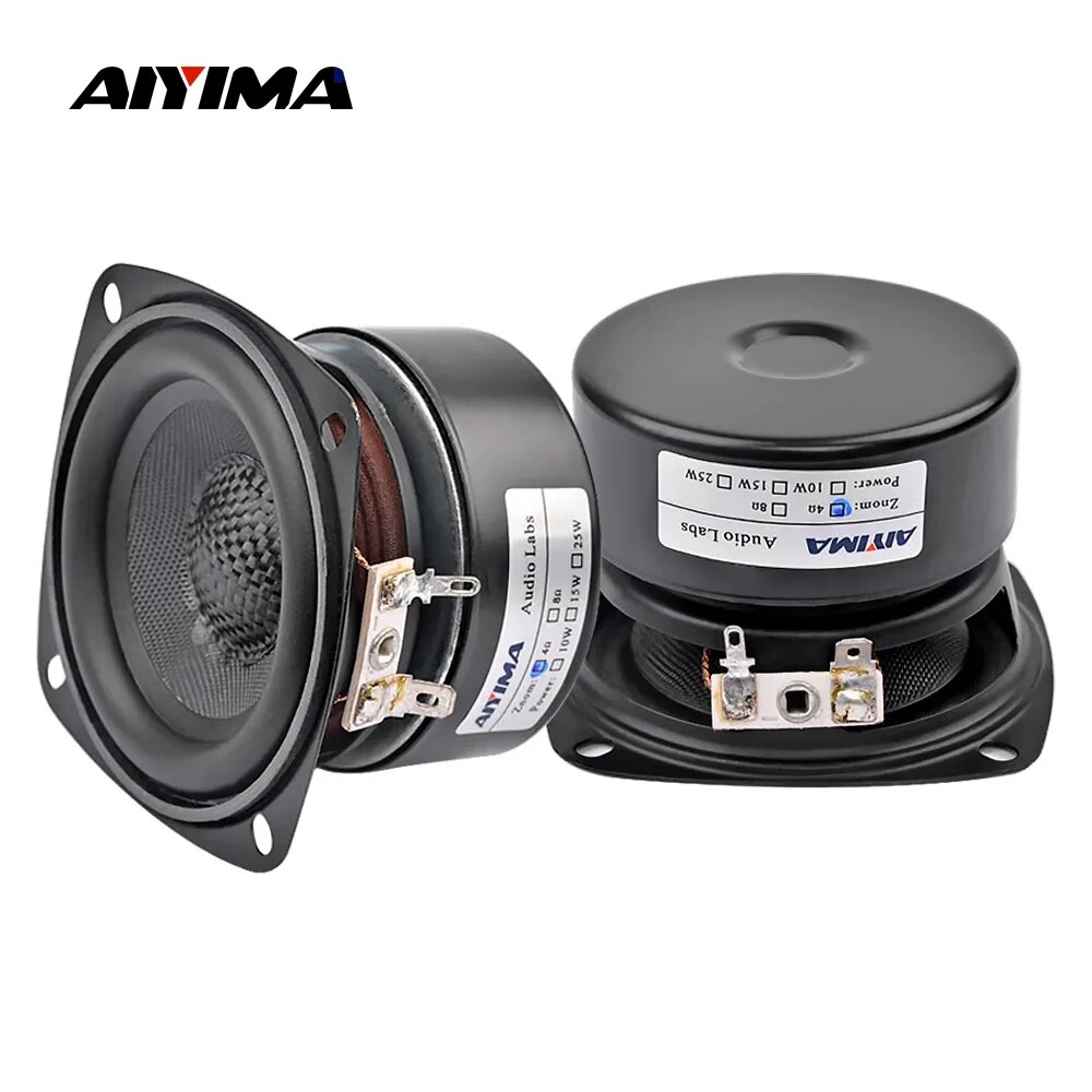 AIYIMA 2 шт, 3 дюйма, динамики, водонепроницаемые, для дома 4 Ohm Speaker