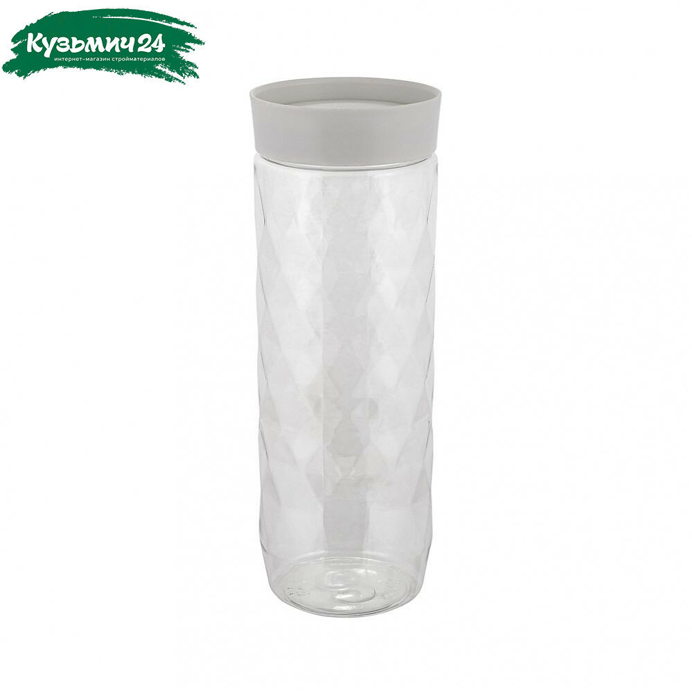 Банка для сыпучих продуктов Plast Team Stockholm, пластик, пепельный жемчуг, 1.5 л