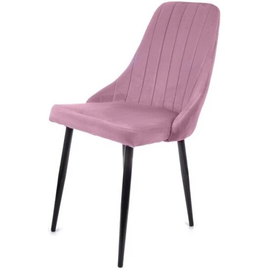 Стул обеденный M-group милан, пудровый, чёрные ножки