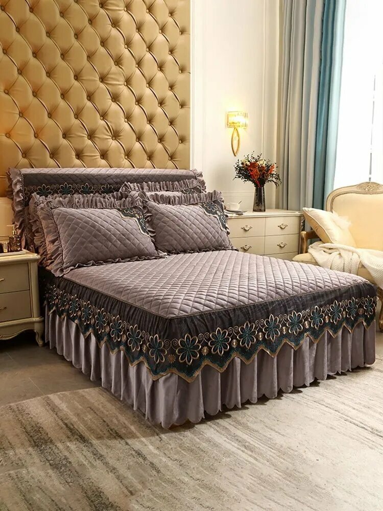 AiWinsure Покрывало European velvet bedspreads, Бархат с размерами: 200 см х 160 см
