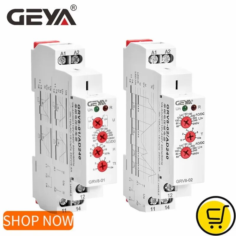GEYA GRV8-02 Реле напряжения 220В GRV8-01, AC220V