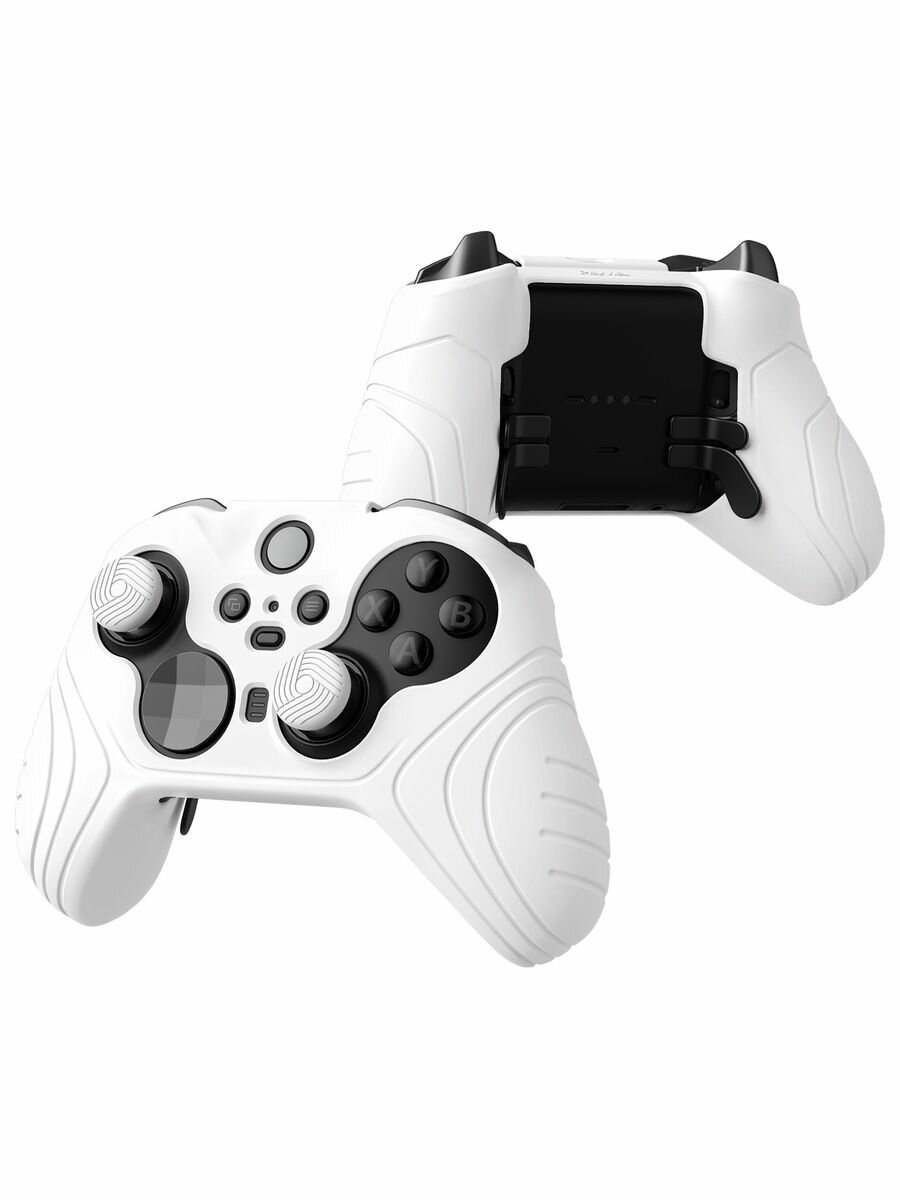 PlayVital Чехол силиконовый для Xbox Elite Series 2 Core, антискользящий, серия Samurai, белый