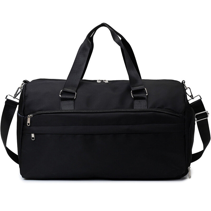 Отдельное отделение для обуви, сумка для плавания, отделение для сухой и влажной одежды для мужчин и женщин, простая дорожная сумка, однотонная ткань Оксфорд, универсальная сумка для фитнеса через