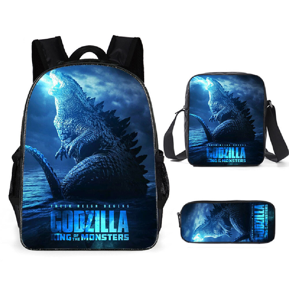Самый продаваемый рюкзак Godzilla на Amazon, школьная сумка для учащихся начальной и средней школы, сумка через плечо с аниме-мультфильмом, сумка-карандаш