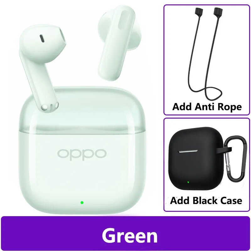 OPPO Enco Air 4 беспроводные наушники Зеленый, Green n Black Case
