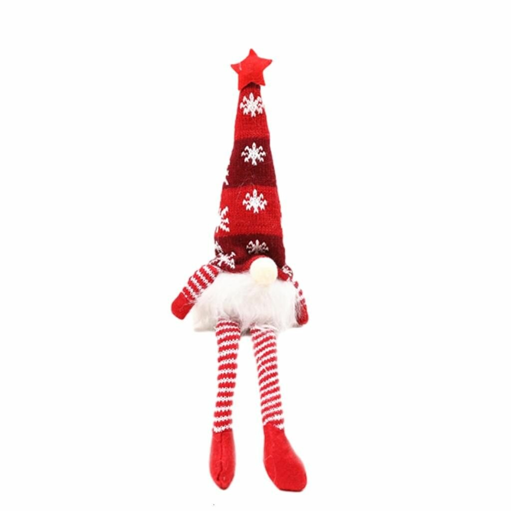 Рождественский гном Томте, длинные ноги красного цвета
