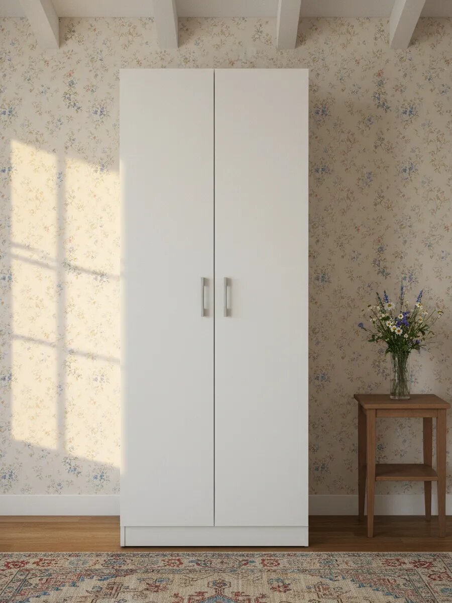 Шкаф FRESTER для одежды распашной деревянный на балкон с полками, от производителя