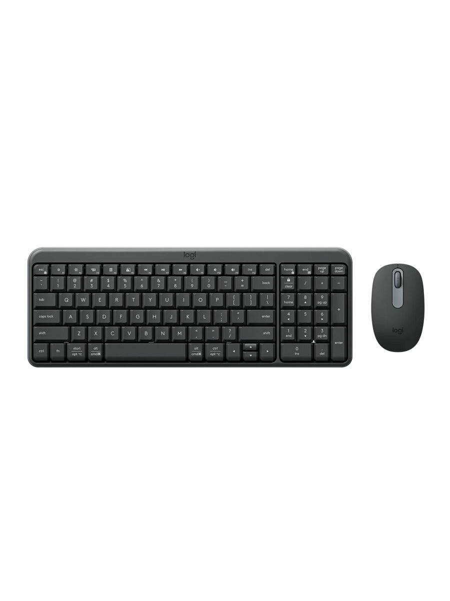 Комплект (клавиатура + мышь) беспроводной LOGITECH MK250 Compact Graphite (920-013853)