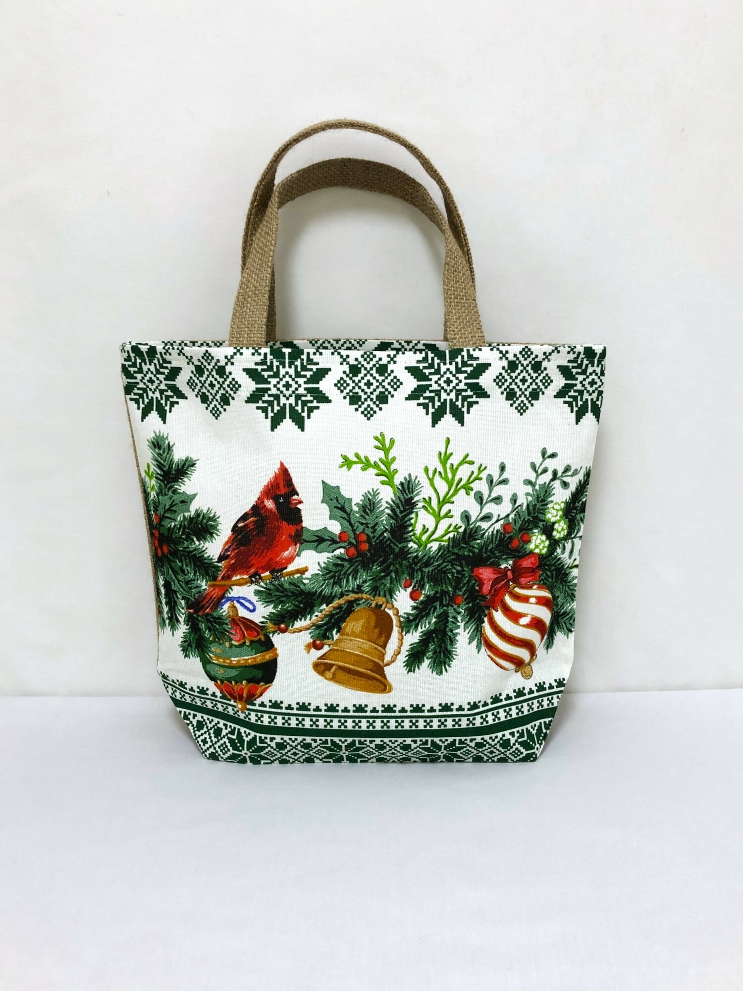 Пакет подарочный 34х30х8 см, цвет-па14, текстильный из джута и рогожки